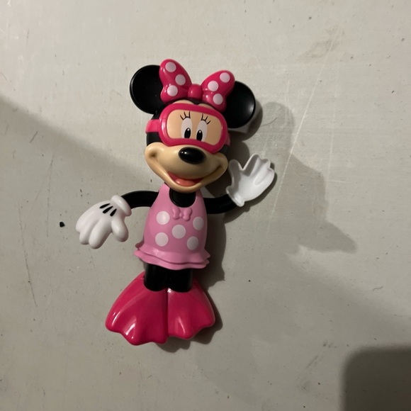 Disney | Toys | Disney Minnie Mouse Pink And Black Swimming Figure ...